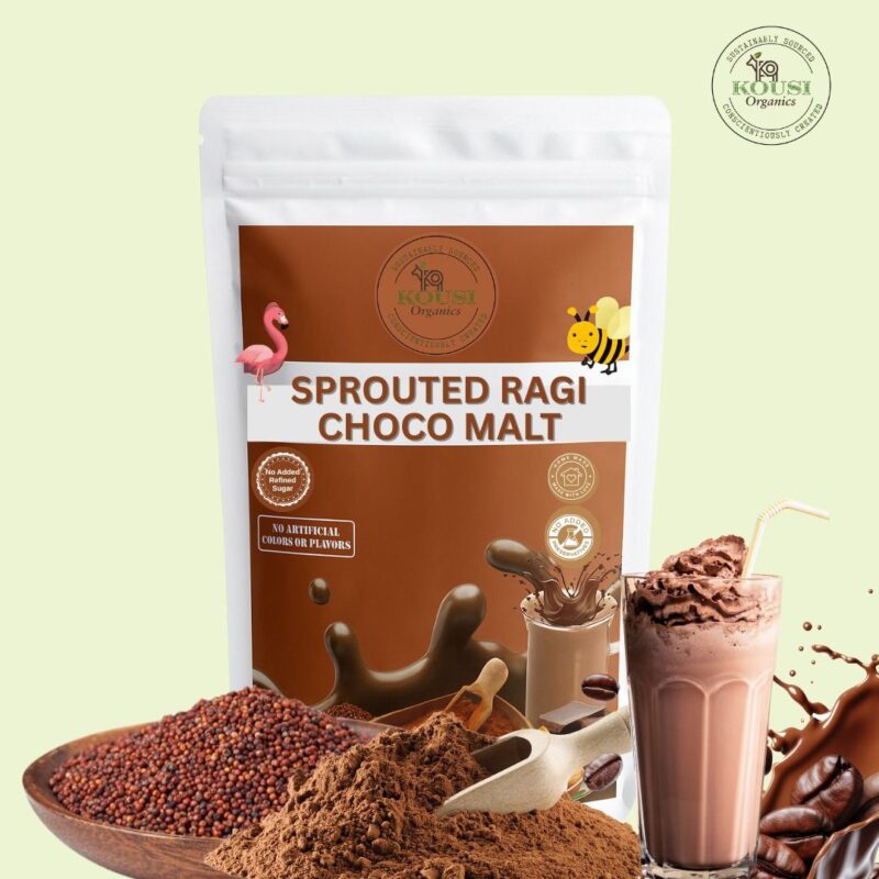 Sprouted Ragi Choco Mix - Kousi Kollections And Organics